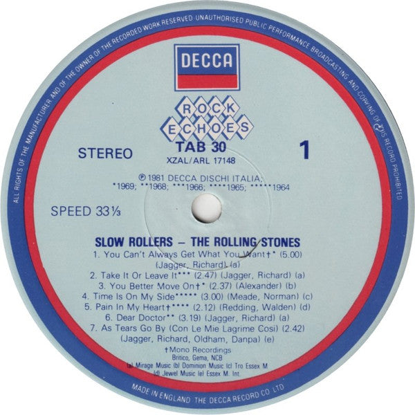 The Rolling Stones ‎– Slow Rollers