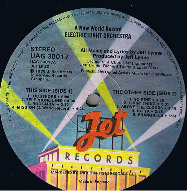 Electric Light Orchestra ‎– A New World Record