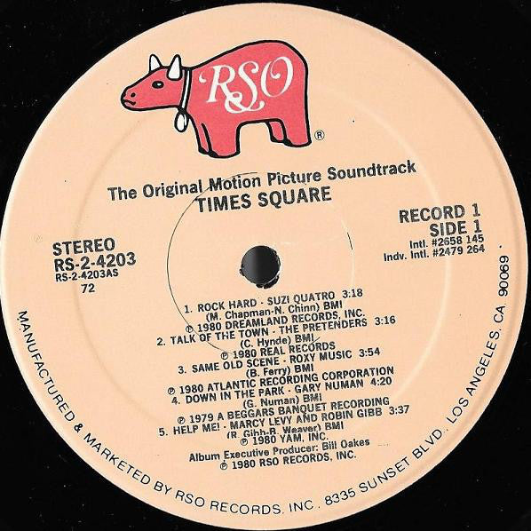Various ‎– The Original Motion Picture Soundtrack "Times Square"