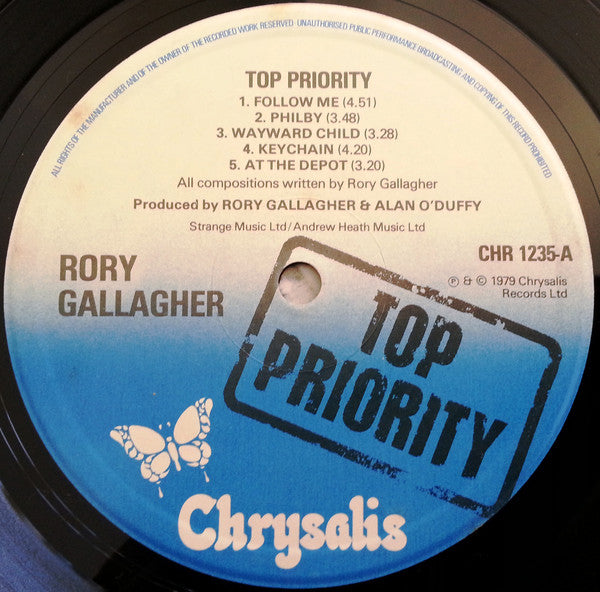 Rory Gallagher ‎– Top Priority